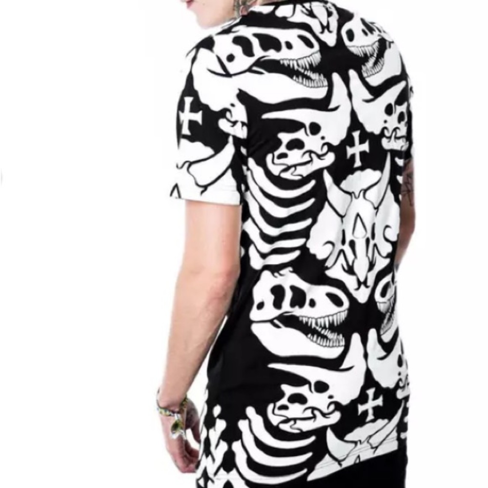 Killstar Dinosaur Dino Skeleton Screen Screen Print B… - Gem